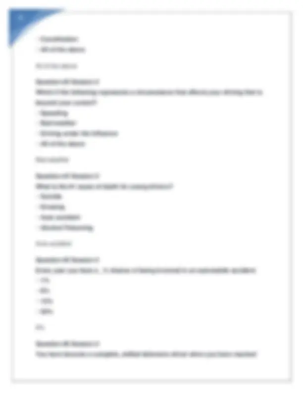 Georgia DDA 6-Hour Defensive Driver Exam Questions and Answers 2024 ...