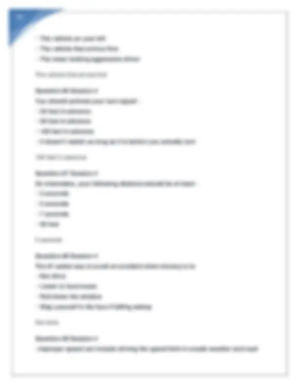 Georgia DDA 6-Hour Defensive Driver Exam Questions and Answers 2024 ...