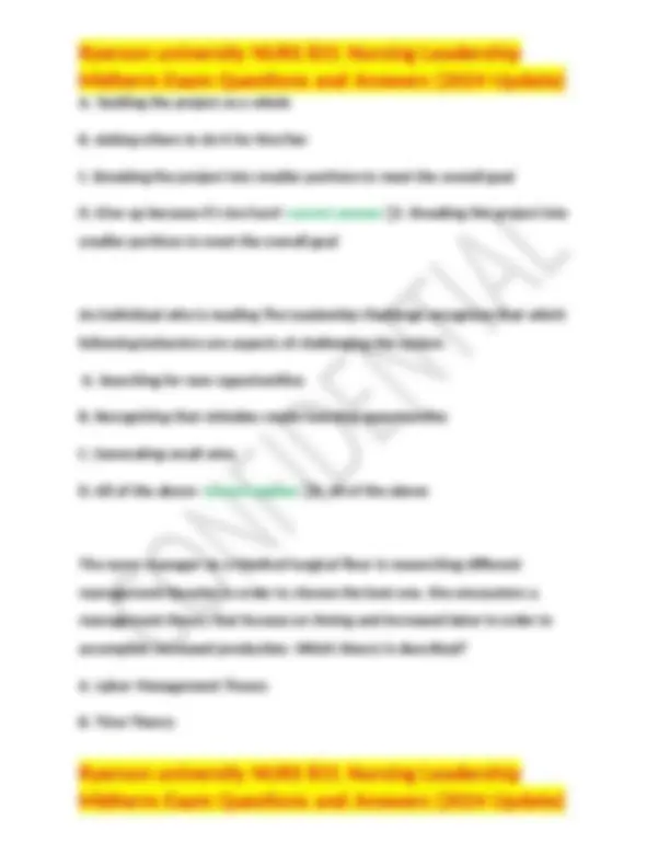 Leadership Styles and Theories: Nursing Midterm Exam Questions and Answers (2024) | Exercises ...