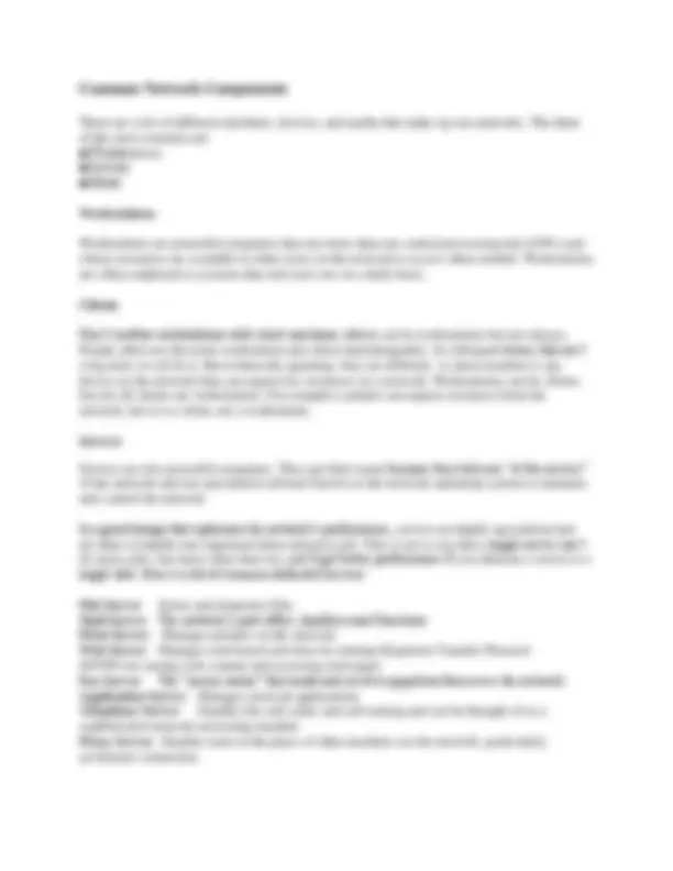 Understanding Network Elements: LAN/WAN Workstations, Servers, and ...