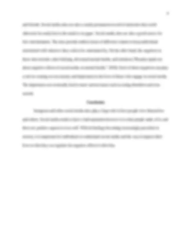 Instagram's Impact on Mental Health: Self-Presentation, Self-Enhancement, and Social Ident ...