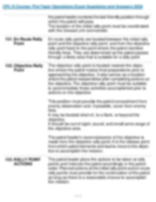 CPL'S Course: Fire Team Operations Exam Questions and Answers 2024 ...