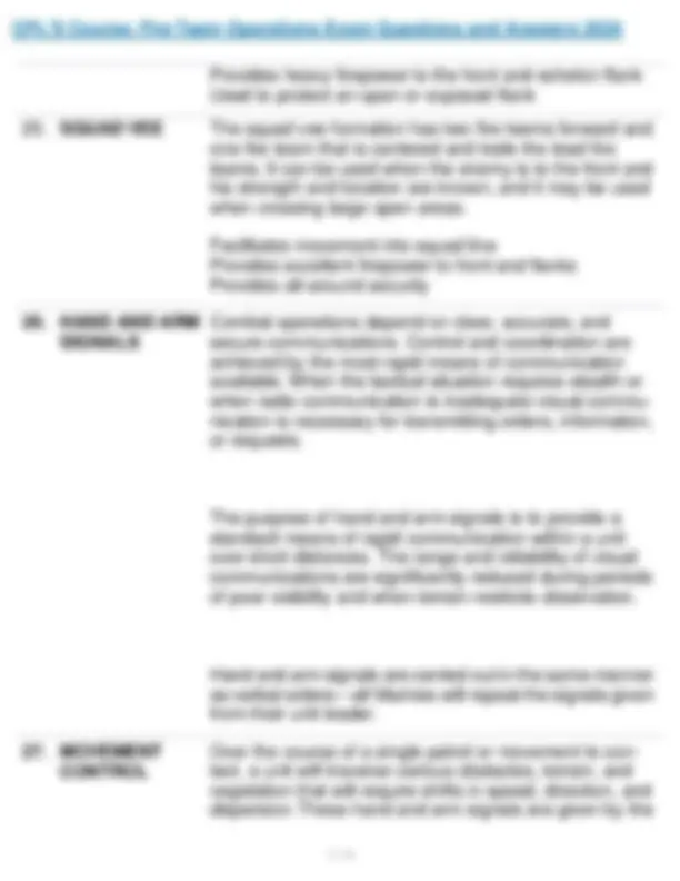 CPL'S Course: Fire Team Operations Exam Questions and Answers 2024 ...