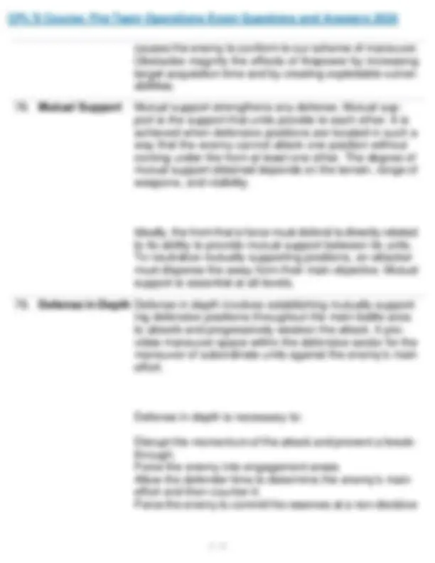 CPL'S Course: Fire Team Operations Exam Questions and Answers 2024 ...