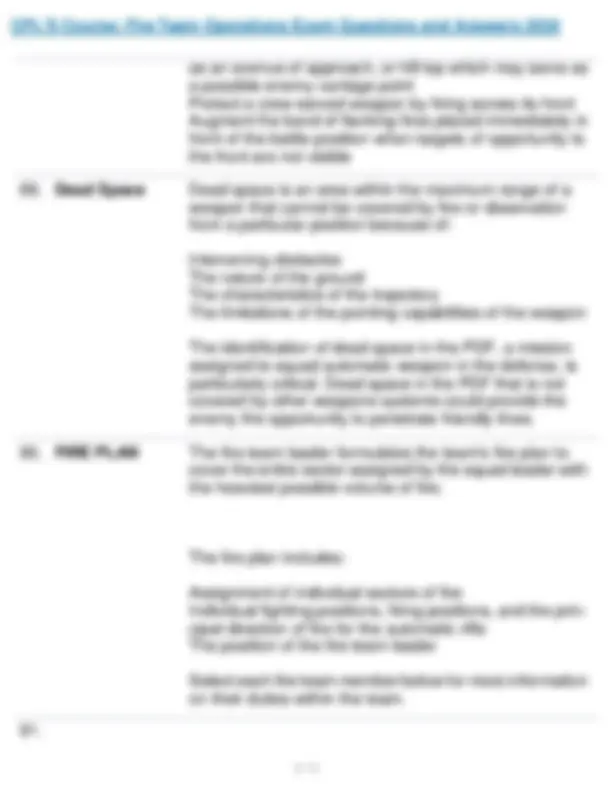 CPL'S Course: Fire Team Operations Exam Questions and Answers 2024 ...