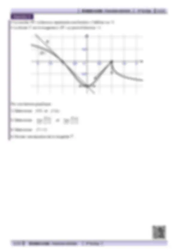 Exercices sur la fonction dérivée | Exercises Physics | Docsity