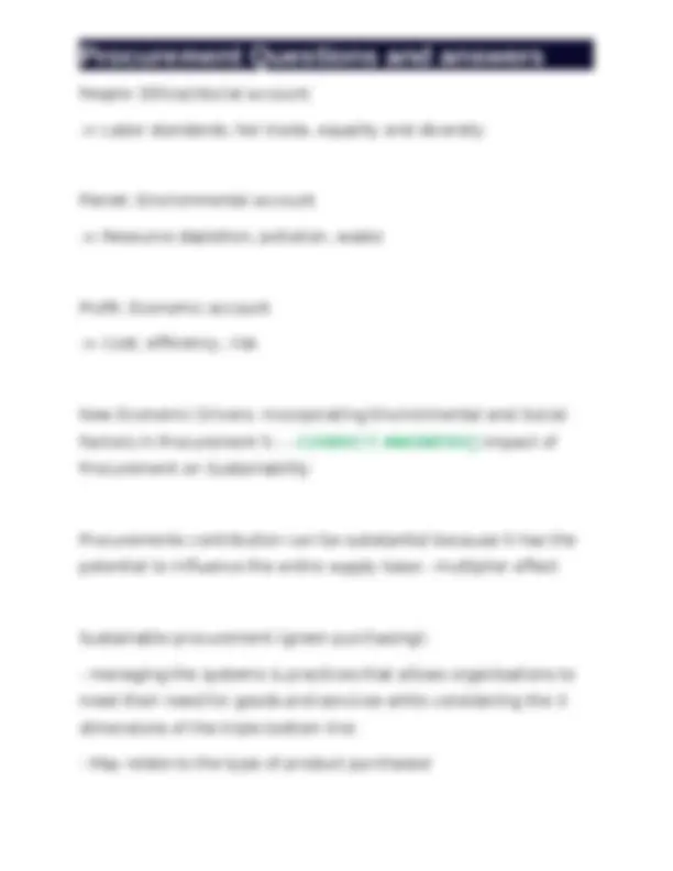 Procurement Questions and answers Procurement Questions and answers ...