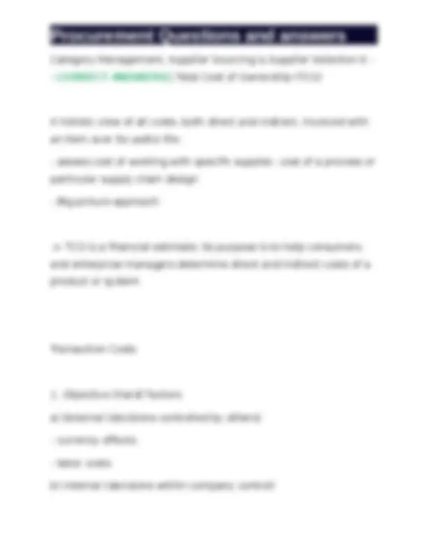 Procurement Questions and answers Procurement Questions and answers ...