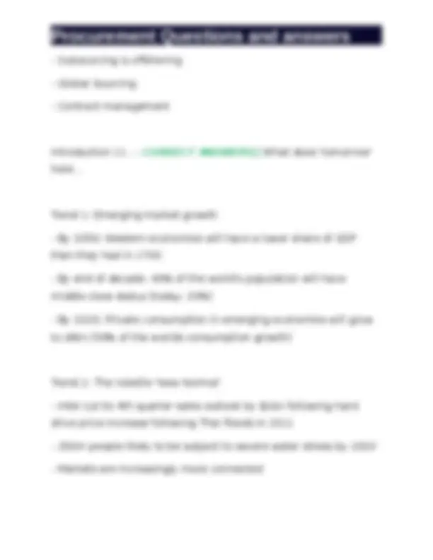 Procurement Questions and answers Procurement Questions and answers ...