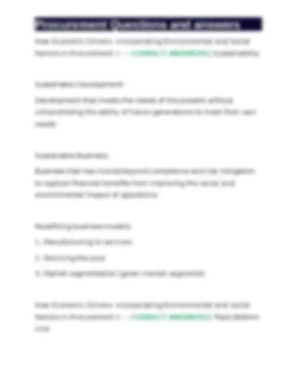 Procurement Questions and answers Procurement Questions and answers ...