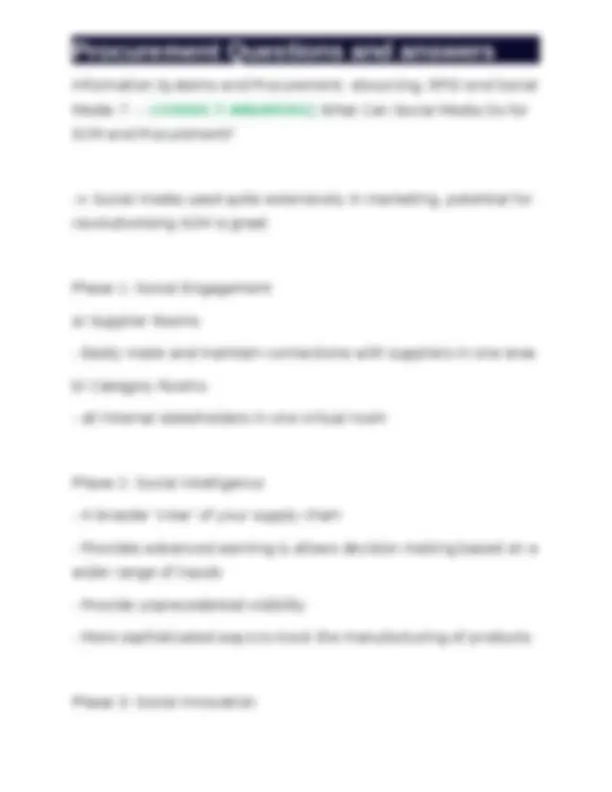 Procurement Questions and answers Procurement Questions and answers ...