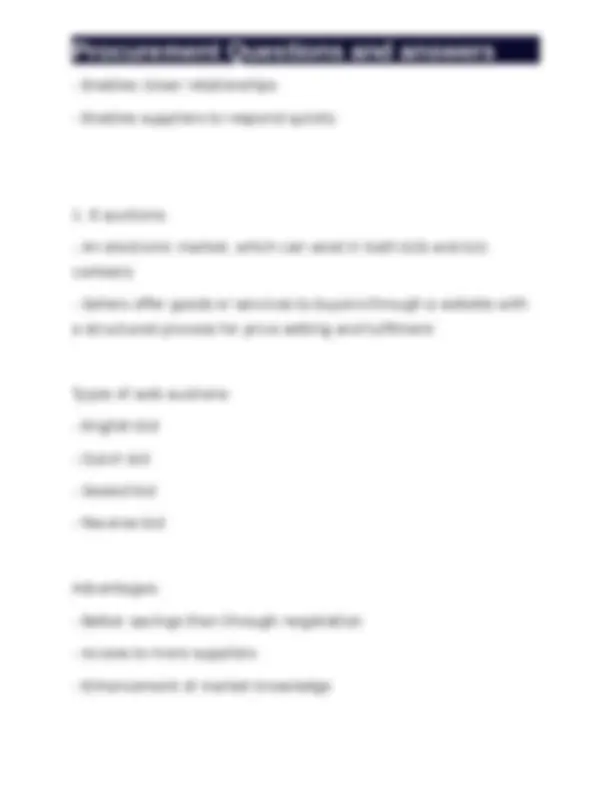 Procurement Questions and answers Procurement Questions and answers ...