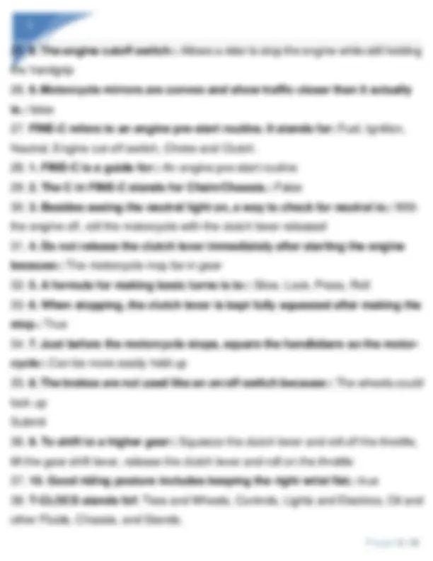 MSF (Motorcycle Safety Foundation) Rider's Course|2024 | Exams Physical ...