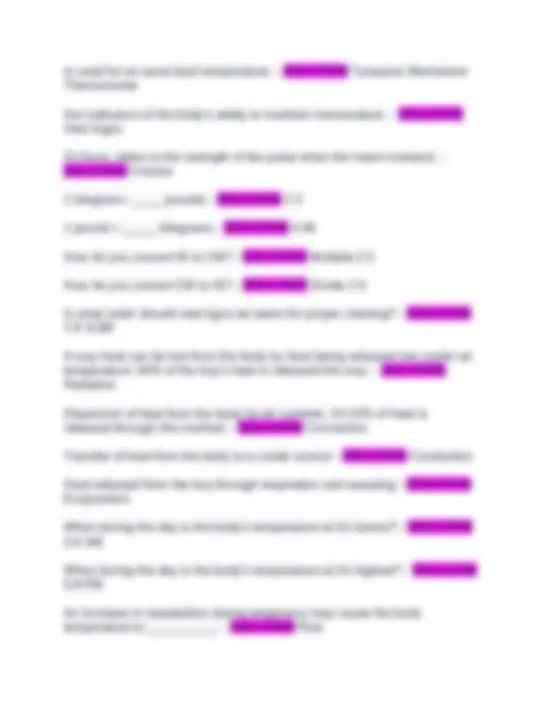 Medical Assisting Chapter 34 Vital Signs Questions and Answers2024 ...