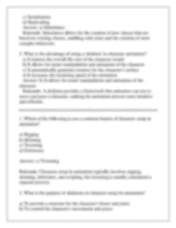 Character Setup and Animation: Understanding Skeletons, Deformers, and Scripting | Exams ...