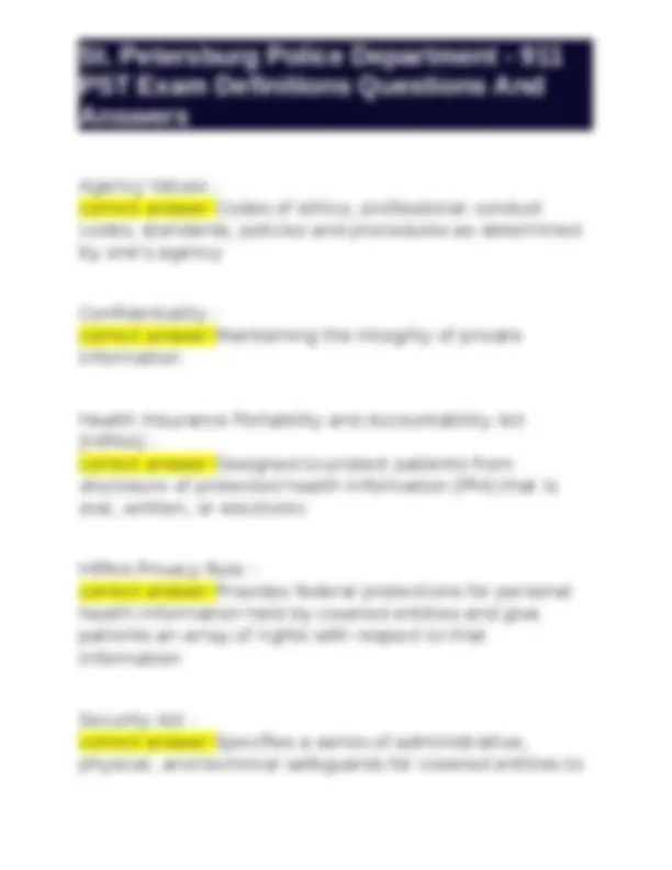 PST Exam Definitions: Criminal Acts, Duties, and Police Equipment ...