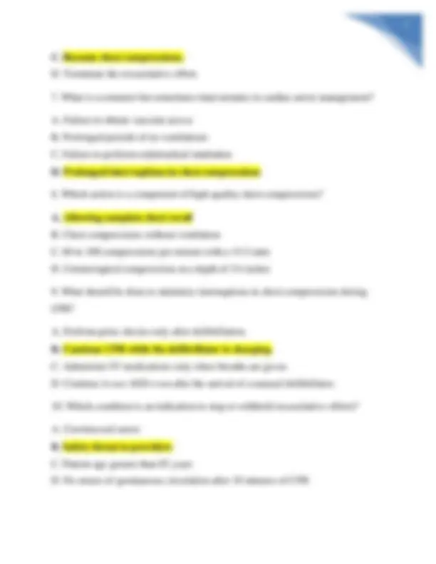 ACLS Post Test Answer Key 100% correct answers latest 2024/2025 | Exams ...