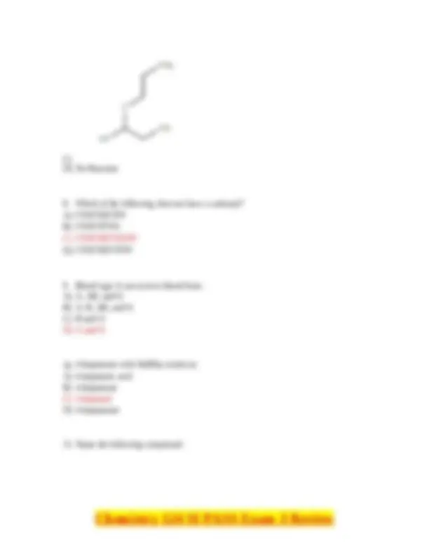 Chemistry Exam Review: Questions with Answers | Exams Chemistry | Docsity