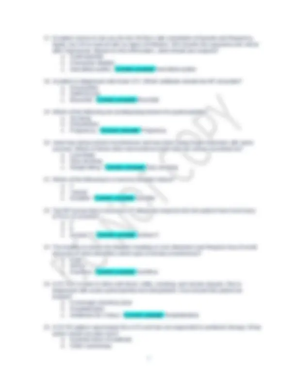Urology Case Studies and Quiz Questions | Exams Nursing | Docsity
