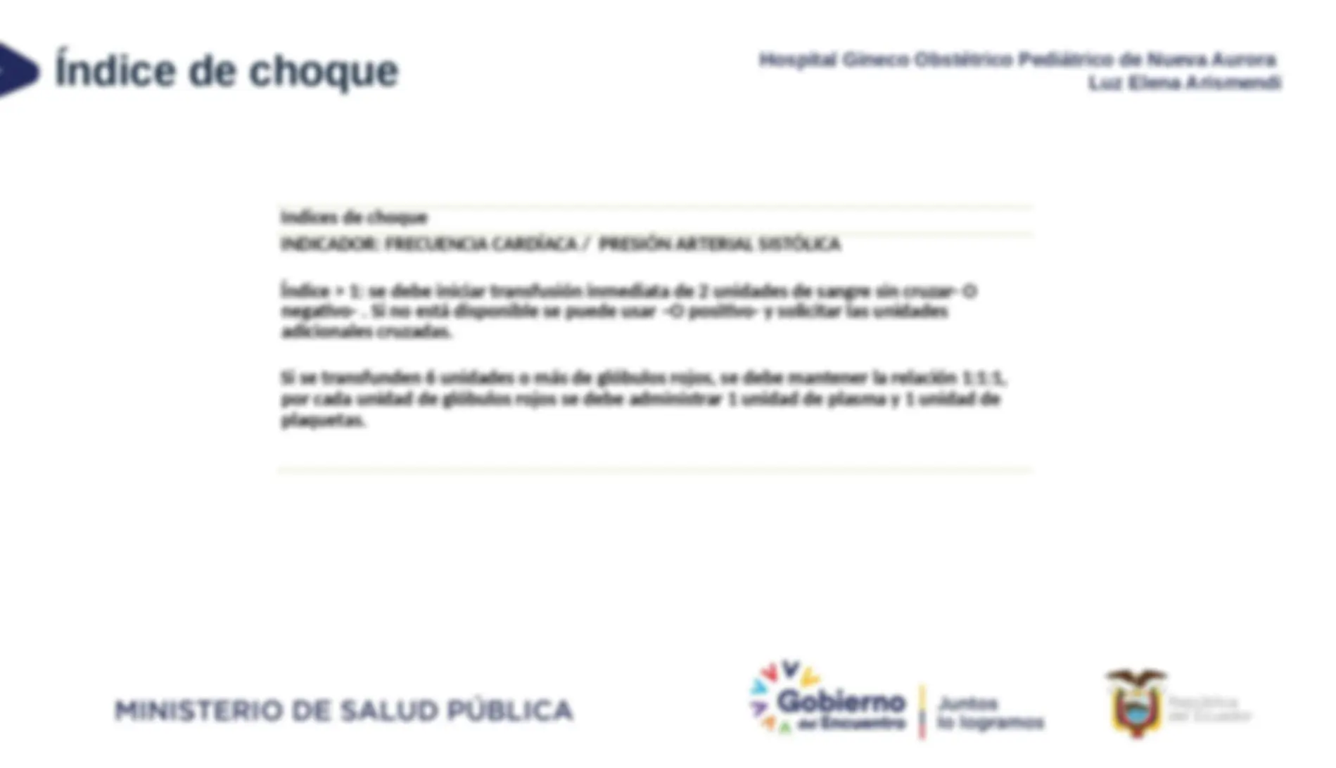 SCORE MAMA y Claves Obstétricas: identificación y tratamiento de ...