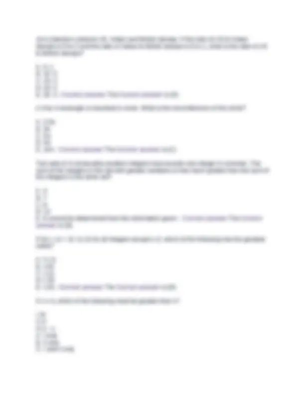 Math Problem Solving Examination Questions with Answers | Exams Mathematics | Docsity