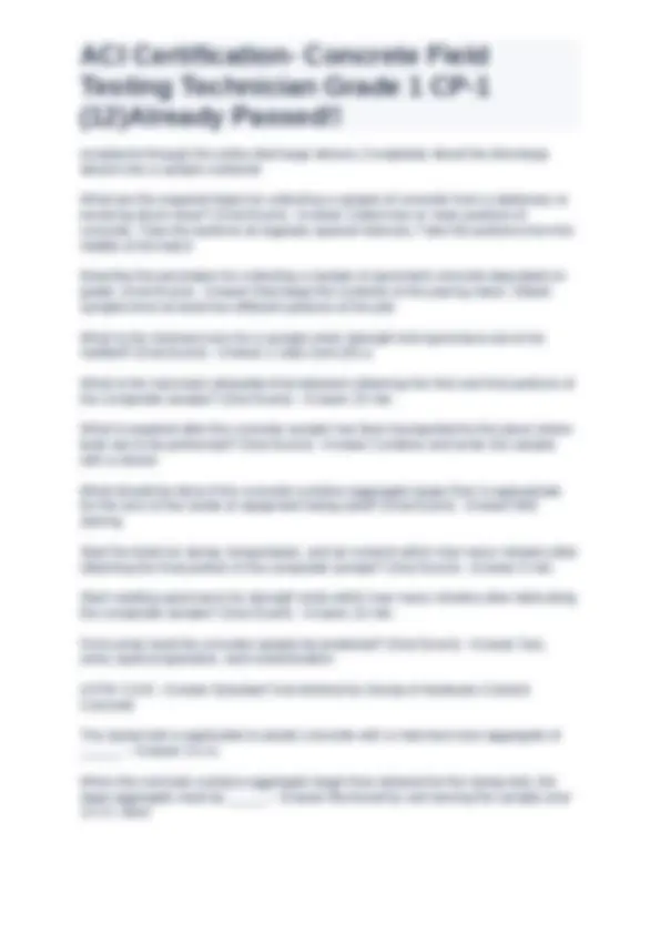 ACI Cert: Concrete Field Testing Tech Grade 1 - Temp, Sampling, & Air ...