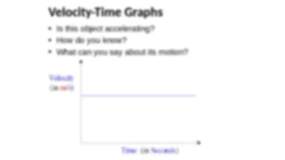 Kinematics of Motion: 1D and 2D | Slides Science education | Docsity