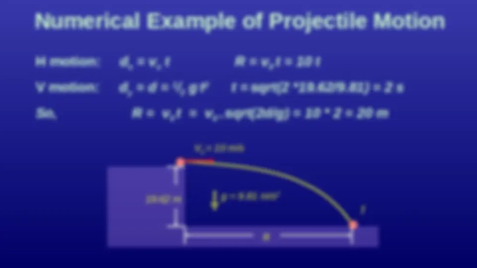 Kinematics of Motion: 1D and 2D | Slides Science education | Docsity