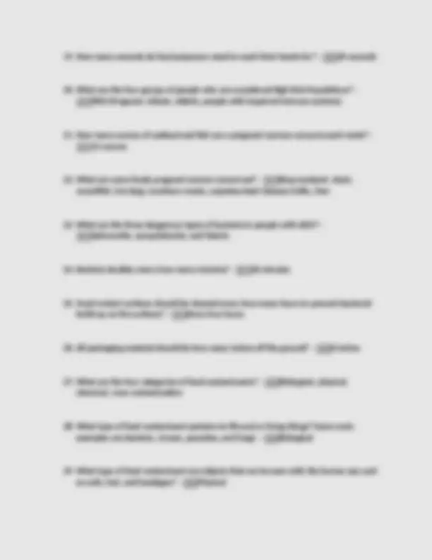 Foodborne Illnesses: Statistics and Prevention | Exams Nursing | Docsity