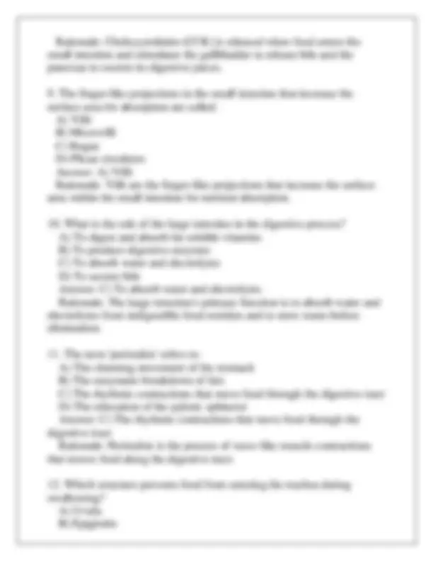 Anatomy Quiz: Digestive System and Skeletal System | Exams Nursing ...