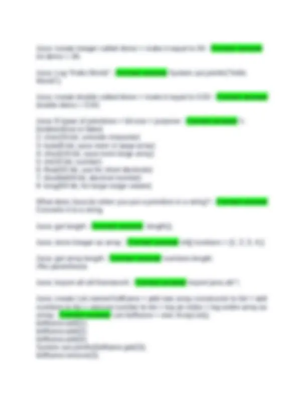 Android Development: Java Coding and XML Layout Design | Exams Sustainable Development | Docsity