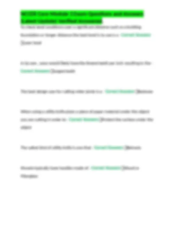 NCCER Core Module 3 Exam Questions and Answers (Latest Update) Verified ...