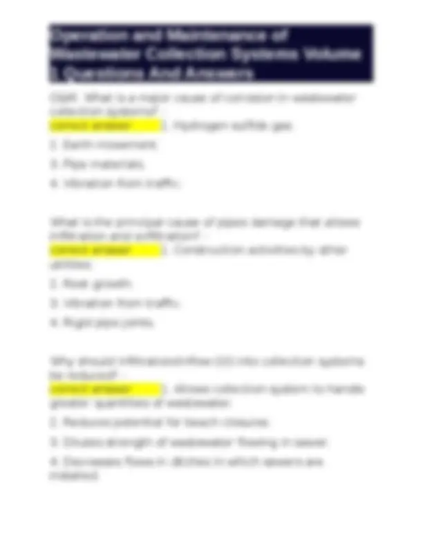 Operation and Maintenance of Wastewater Collection Systems Volume 1 ...