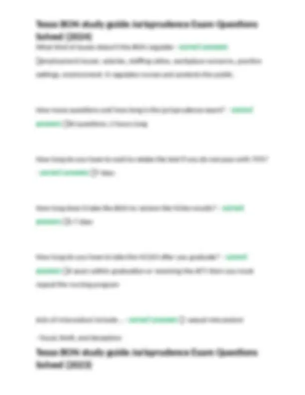Texas BON study guide Jurisprudence Exam Questions Solved (2024 ...