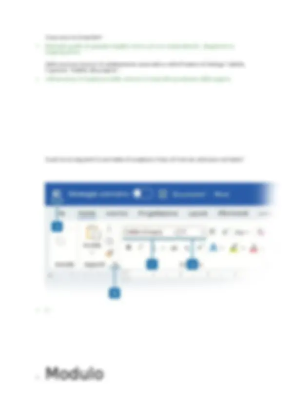 domande e risposte 5° modulo di eipass 7 moduli user riferito a word | Esercizi di Informatica ...