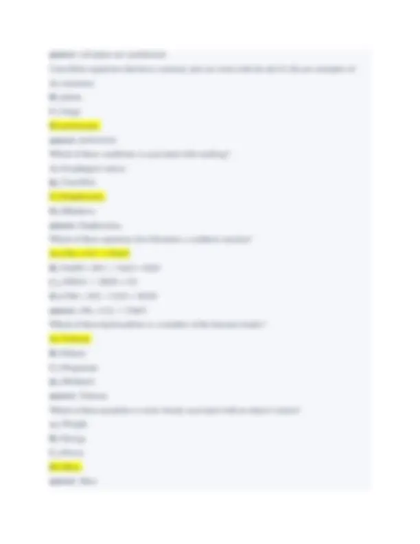 PAX Science NLN Exam Study Guide | Exams Nursing | Docsity