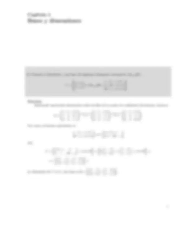 Calculo de dimensiones y bases de subespacios vectoriales | Ejercicios de Álgebra Lineal | Docsity