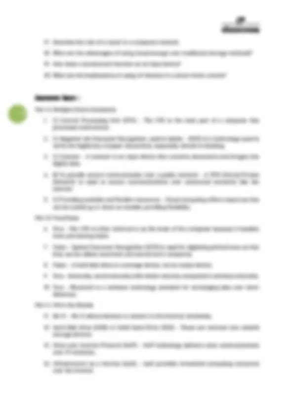 ICT Components Exam with answers/ QCM | Exams Manufacturing ...