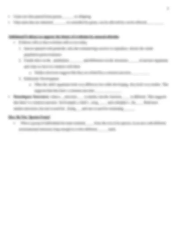 Evolution guided notes for science and is science | Lecture notes Earth ...