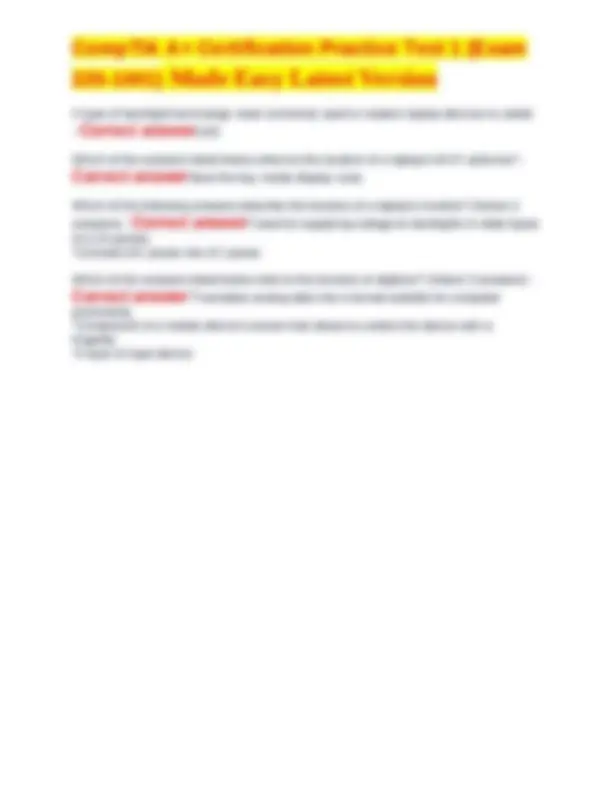 CompTIA A+ Certification Practice Test 1 (Exam 220-1001) Study Guide ...