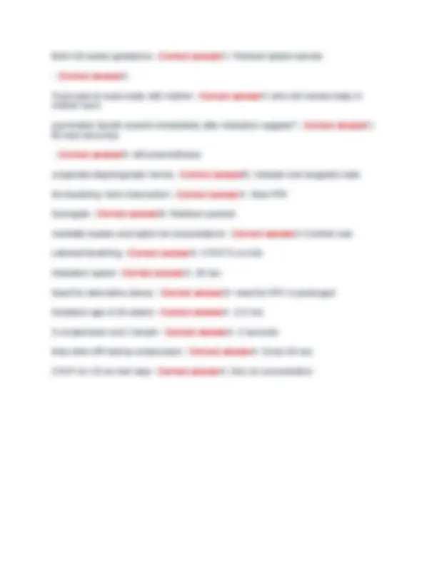 NRP 8th Edition Quiz Answers Part-1 Pre-assessment | Exams Nursing | Docsity