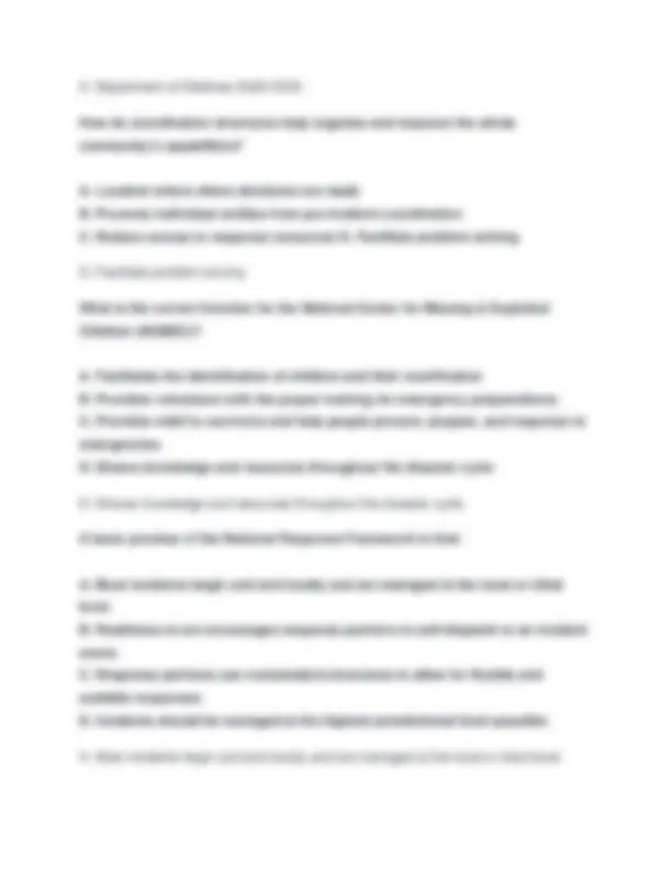 FEMA IS-800.d 100% VERIFIED ANSWERS 2024/2025 CORRECT | Exams Business ...