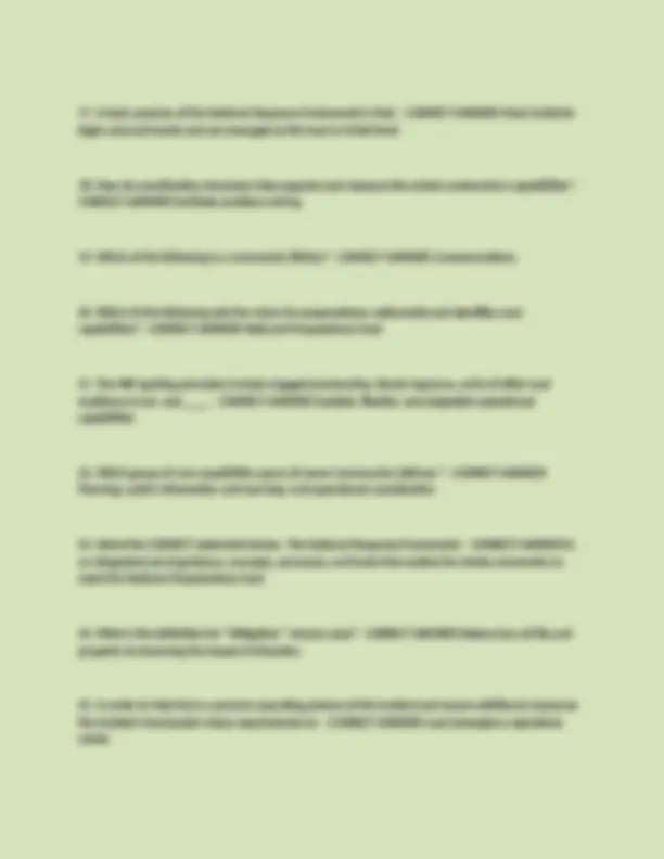 FEMA IS-800.D National Response Framework, An Introduction questions ...