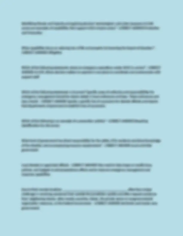 FEMA IS-230.E- Fundamentals of Emergency Management Final Exam ...