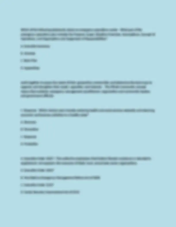 FEMA IS-230.D Fundamentals of Emergency Management final exam questions ...