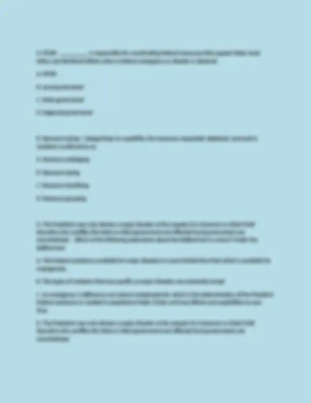 FEMA IS-230.D Fundamentals of Emergency Management final exam questions ...