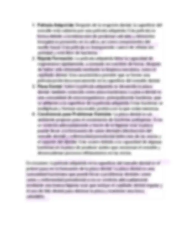 resumen de esmalte dental | Esquemas y mapas conceptuales de Histología | Docsity