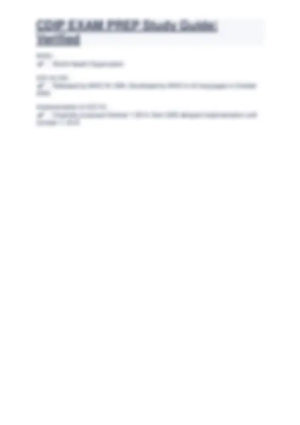 CDIP Exam Prep: Clinical Documentation & Medicare Regulations Study Guide | Exams Nursing | Docsity