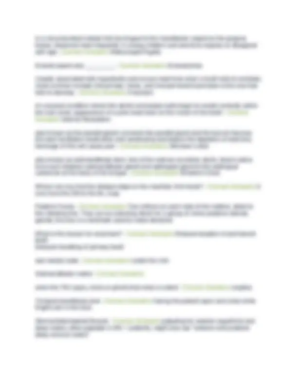 Anatomy and Pathology of Oral Cavity | Exams Nursing | Docsity