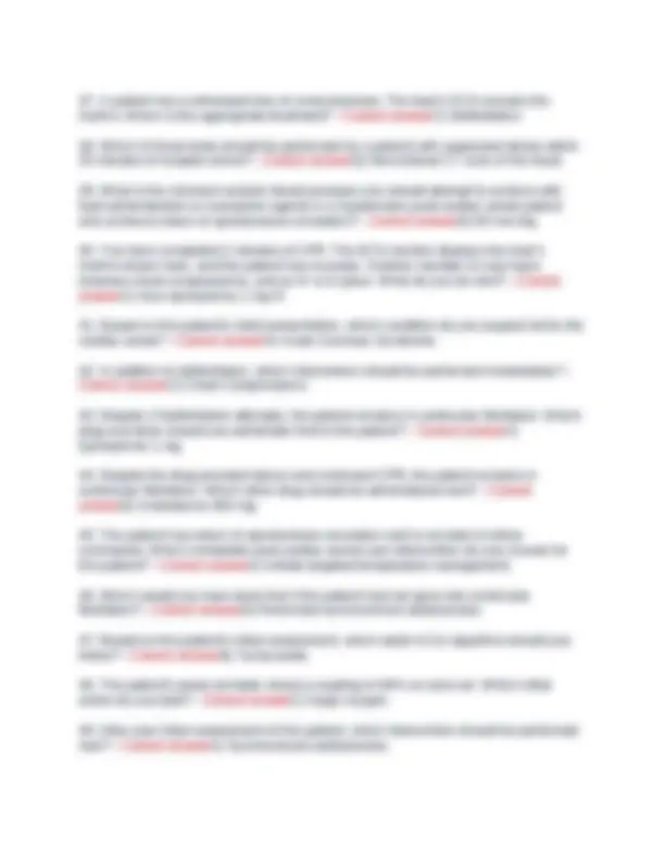 ACLS Final Test Questions and Answers for Cardiovascular Emergencies ...